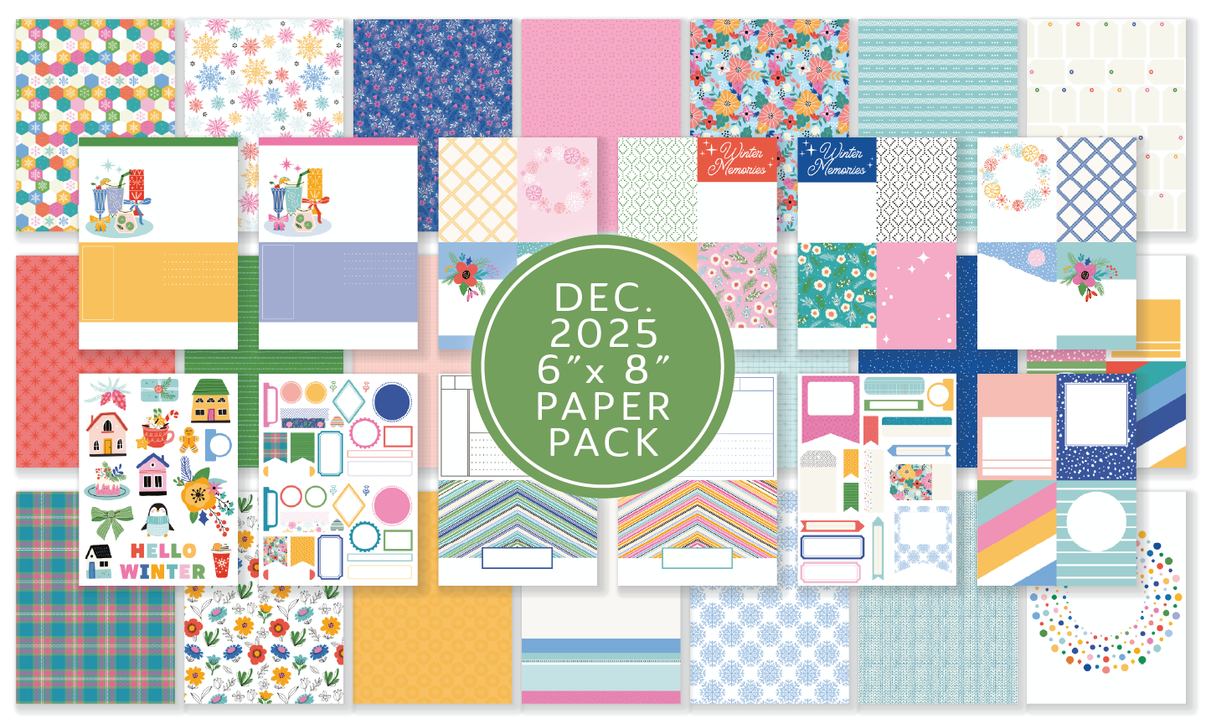 December 2025 Main Kit (with 6x8 Paper Pack) – Hip Kits