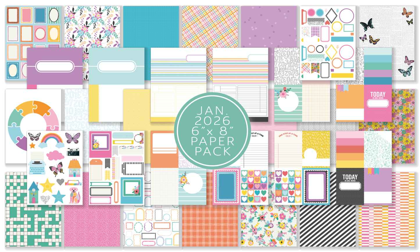 January 2026 Pocket Life Kit | 6x8 Cards & Stamps | Let's Get Real ...